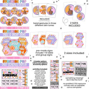 Retro Groovy Y2K Classroom Decor MEGA Bundle, Rainbow Bright Classroom ...