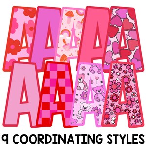 Valentines Bulletin Board Letters, Letter Clipart, Printable Bulletin ...