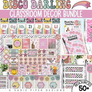 Retro Disco Cowgirl Classroom Decor MEGA Bundle, Pink Western Classroom ...