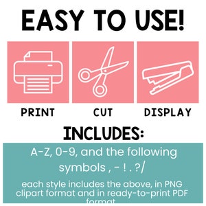 Back to School Varsity Bulletin Board Letters, Letter Clipart ...