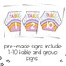 Editable Group and Table Signs Retro Classroom Management - Etsy