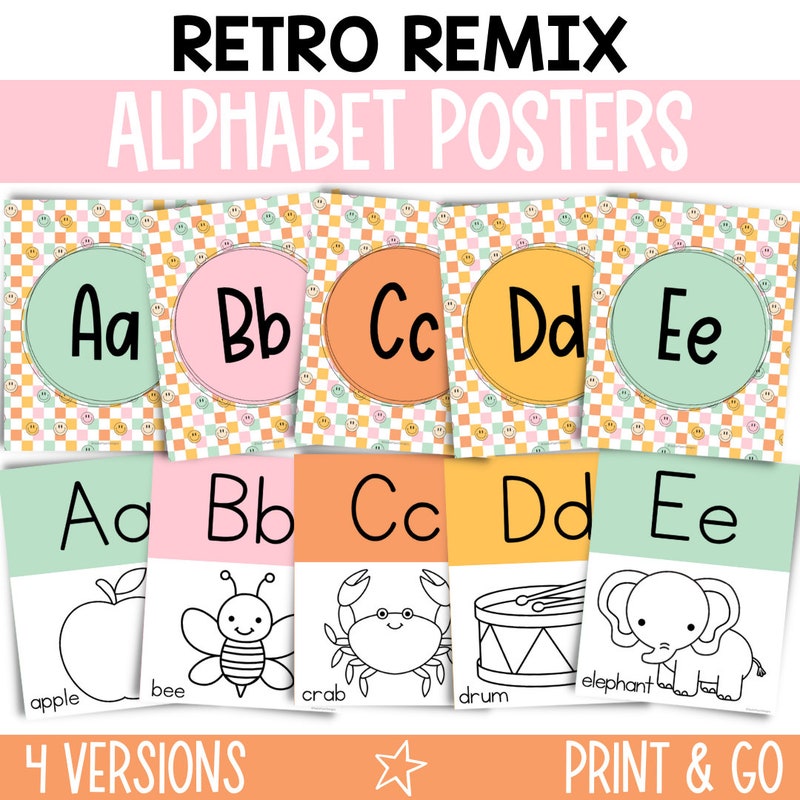 Retro Alphabet - Etsy