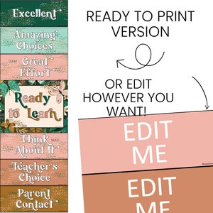 Behavior Clip Chart for Classroom, Reward Chart, Responsibility Chart ...