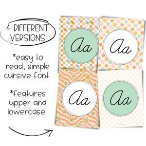 Cursive Alphabet Posters for the Classroom, Elementary School Alphabet ...