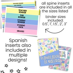 Binder Inserts for Teachers, Editable Binder Inserts, Teacher Planner ...