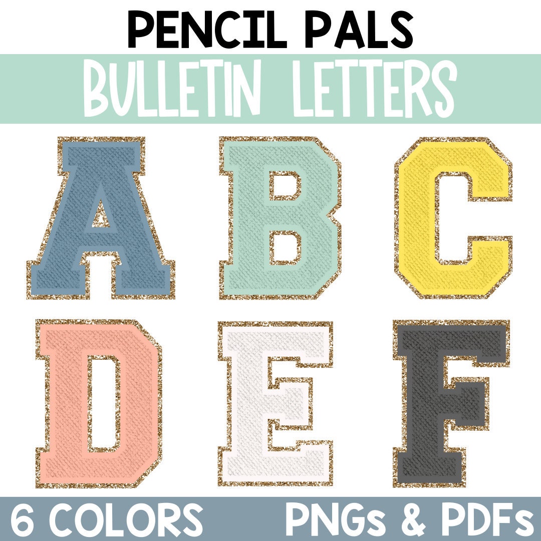 Varsity Bulletin Board Letters, Letter Clipart, Printable Bulletin ...