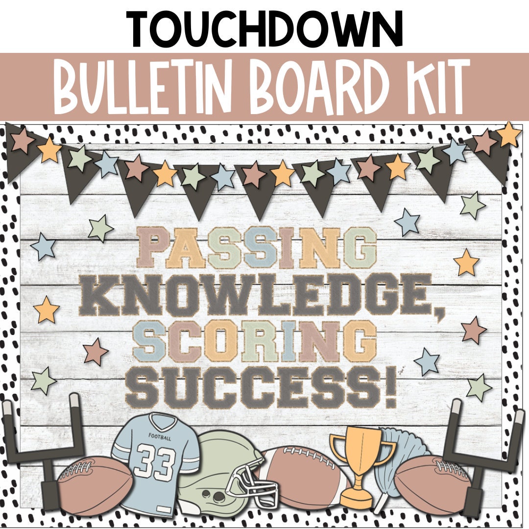 Football Bulletin Board Decor, Sports Bulletin Board, Sports Themed ...