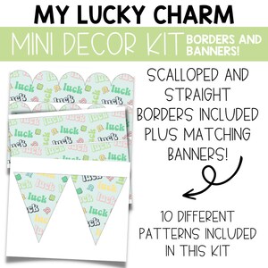 My Lucky Charm Mini Decor Kit, Printable Bulletin Borders, Bulletin ...