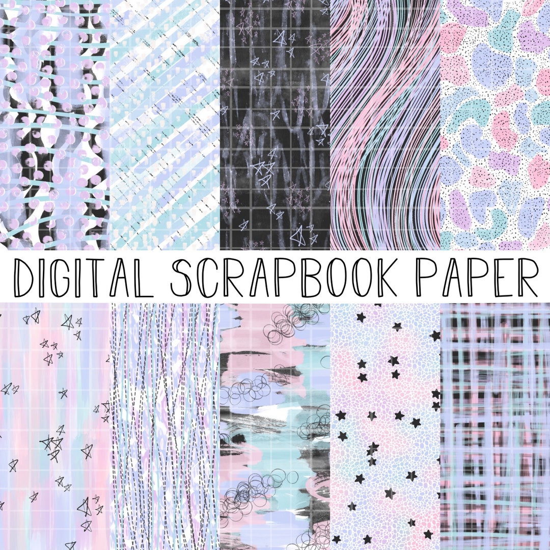 BATS & BOOS Digital Paper Halloween Scenery, Clipart for Planner ...