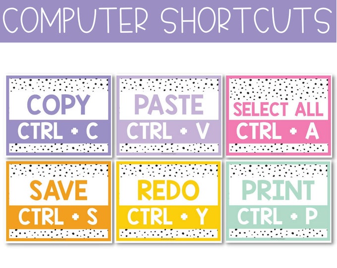 Windows PC Computer Keyboard & Special Character Reference Chart Poster ...