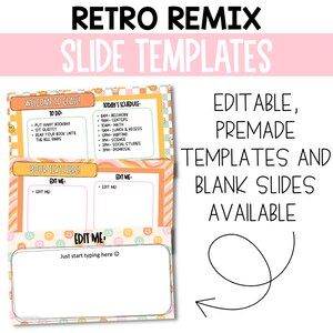 Retro Slide Templates for Classroom, Groovy Slides Templates, Classroom ...