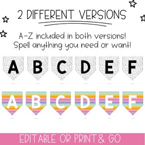 Bulletin Board Letters, Classroom Banners, Banners for Classroom ...