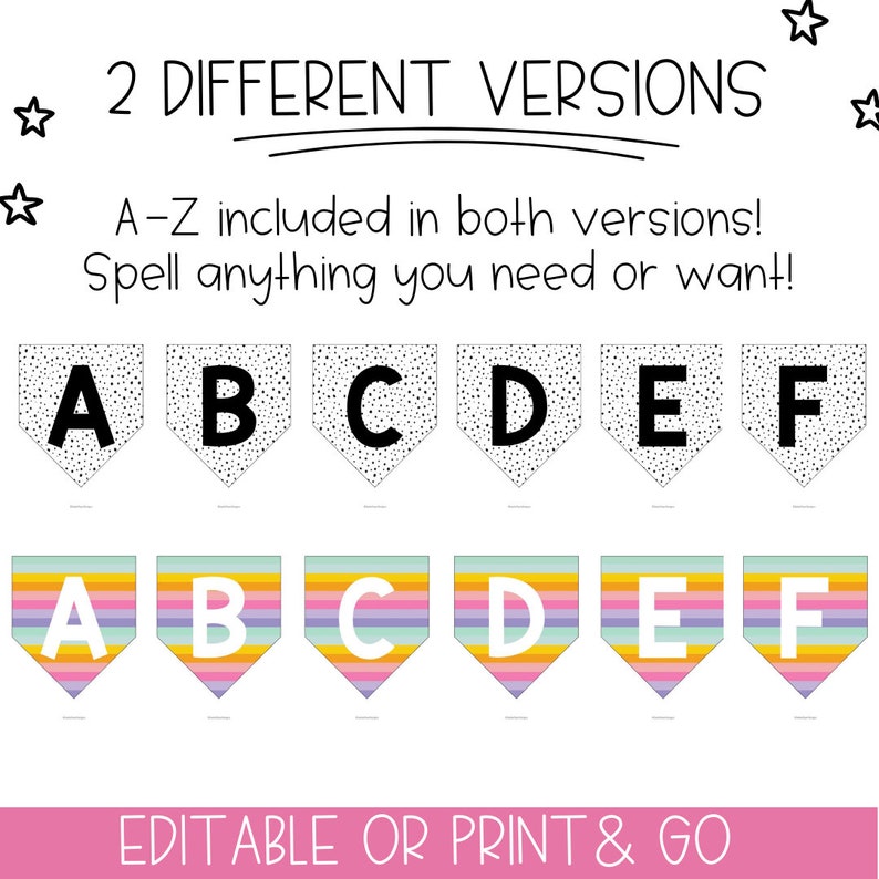 Bulletin Board Letters, Classroom Banners, Banners for Classroom ...