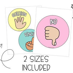 Editable Hand Signal Posters, Retro Hand Signal Posters, Bright Hand ...