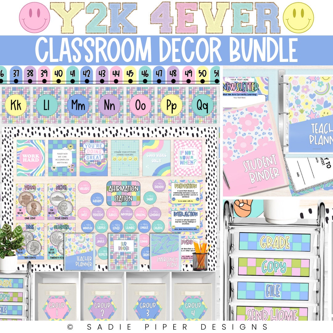 Pastel Retro Classroom Decor MEGA Bundle, Groovy Classroom Decor ...