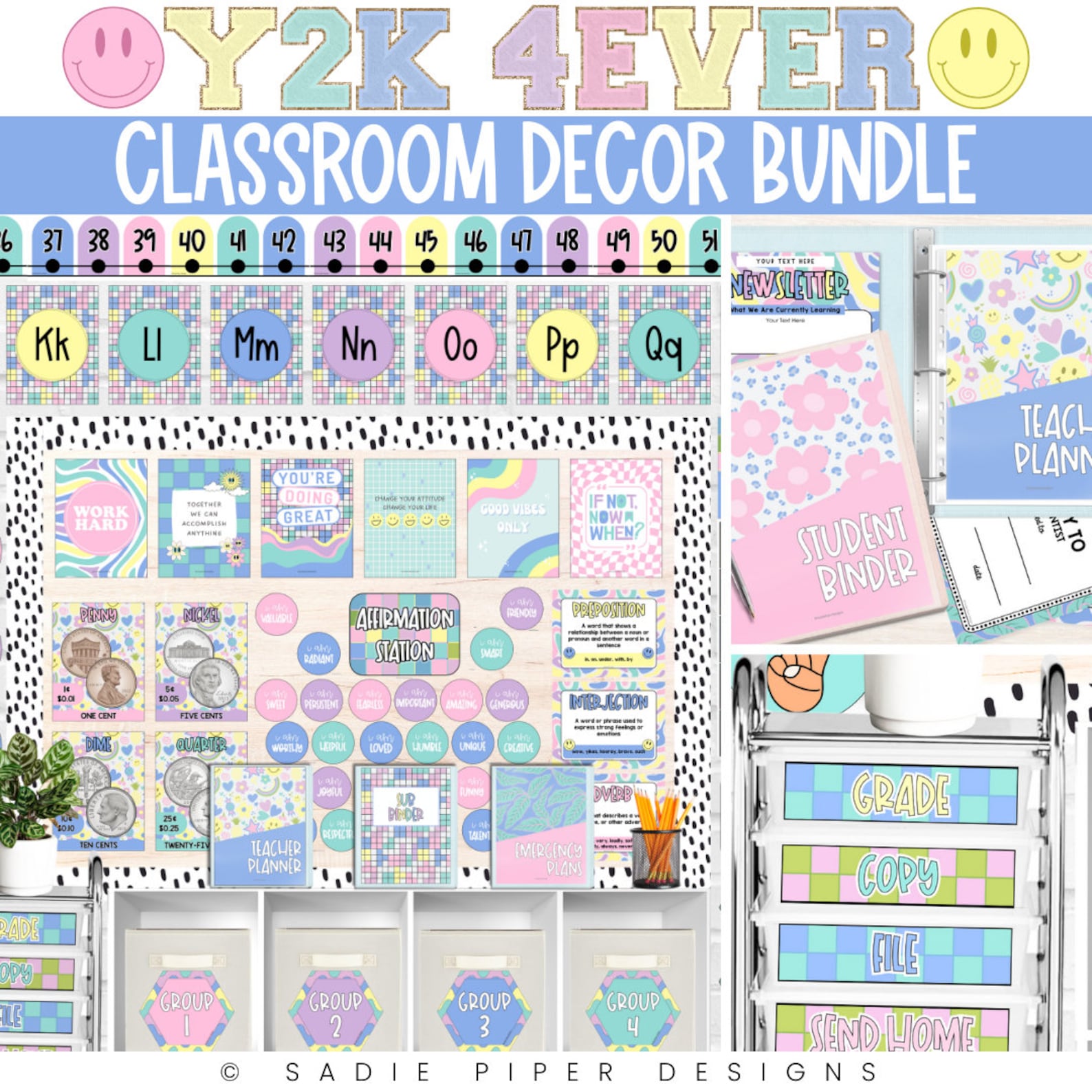 Pastel Retro Classroom Decor MEGA Bundle, Groovy Classroom Decor ...