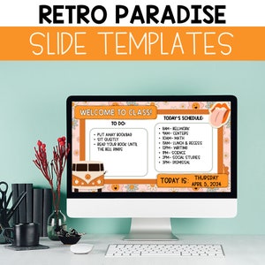 Retro Paradise Slide Templates, End of Year Slides, Classroom Decor ...