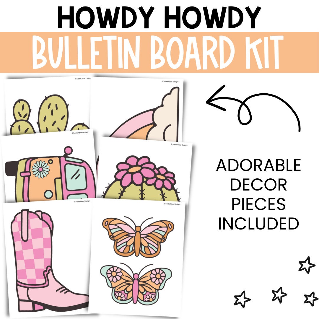 Desert Bulletin Board Decor, Cowgirl Bulletin Board, Cactus Classroom ...