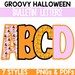 Groovy Retro Halloween Bulletin Board Letters, Letter Clipart ...