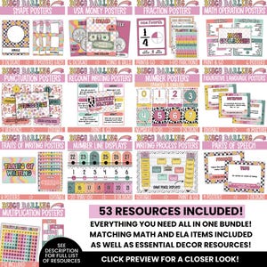 Retro Disco Cowgirl Classroom Decor MEGA Bundle, Pink Western Classroom ...