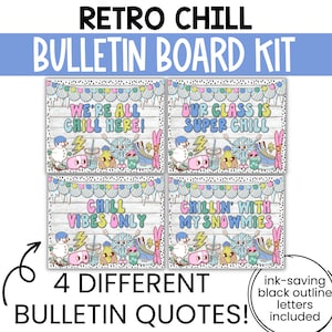 Retro Groovy Winter Bulletin Board Decor, Retro Christmas Bulletin ...