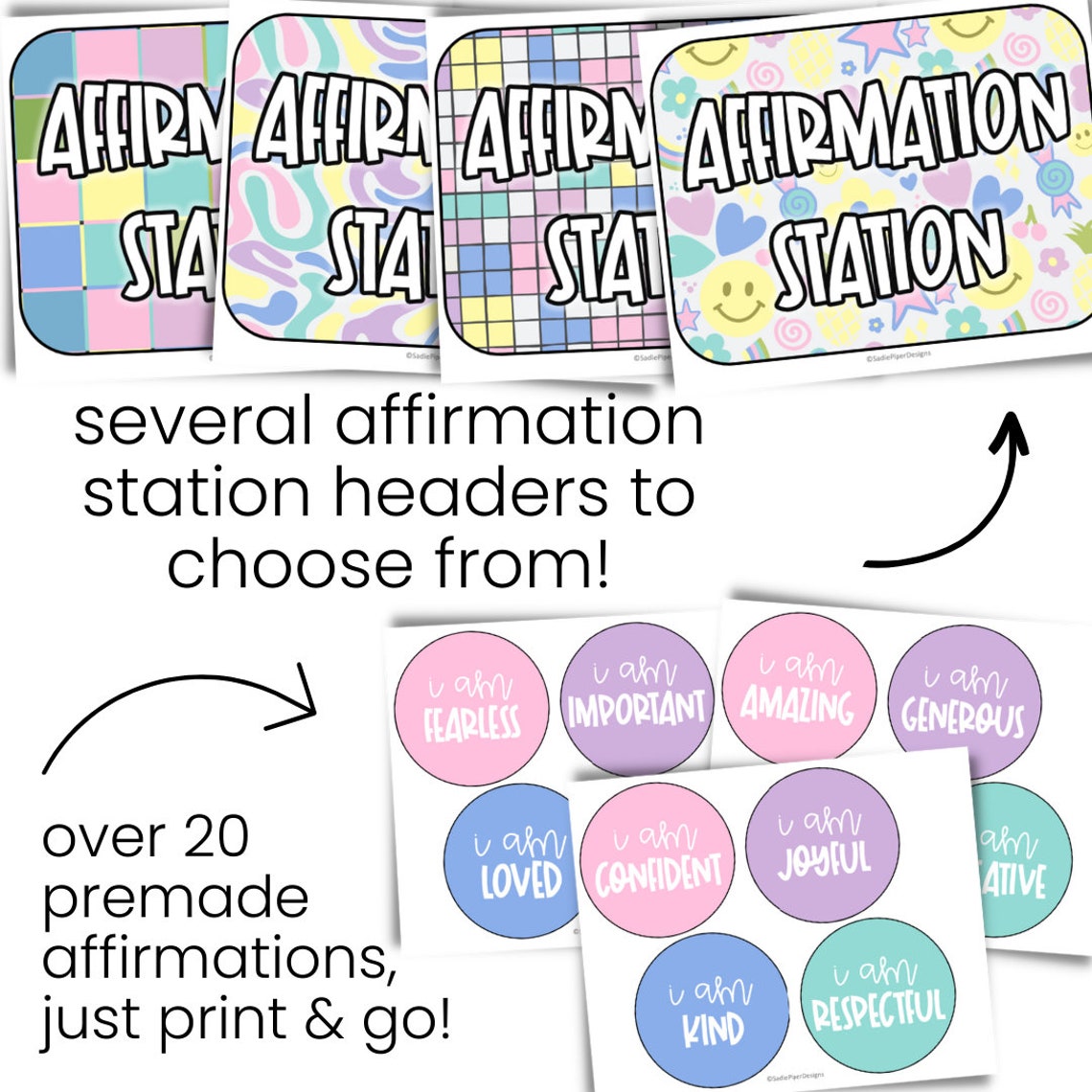 Affirmation Station for Classrooms, Positive Affirmations for Classroom ...