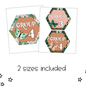 Editable Group and Table Signs, Tropical Classroom Management Tools ...