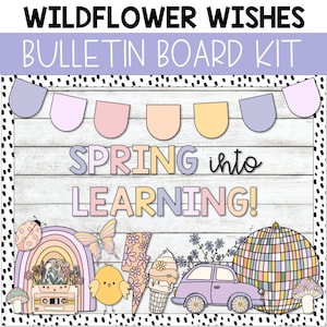 Groovy Retro Spring Bulletin Board Kit, Spring Bulletin Board Kit ...