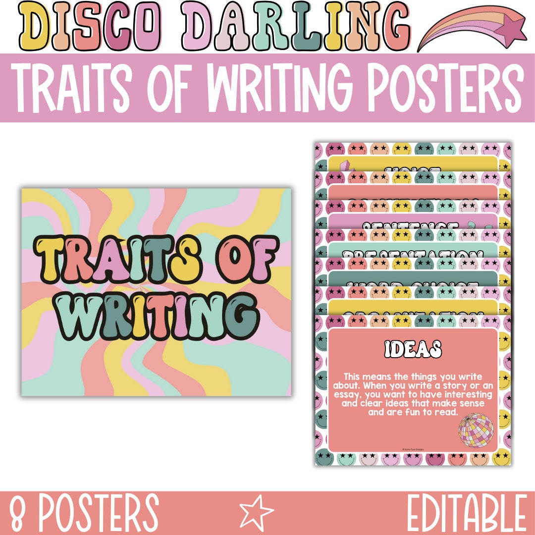 The Traits of Writing Posters, 6+1 Writing Traits, ELA Educational ...