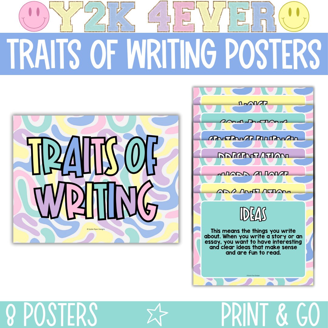The Traits of Writing Posters, 6+1 Writing Traits, ELA Educational ...