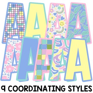 Retro Remix Groovy Bulletin Board Letters, Letter Clipart, Printable ...