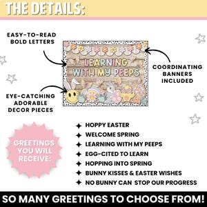 Groovy Retro Easter Bulletin Board Kit, Spring Bulletin Board Kit ...