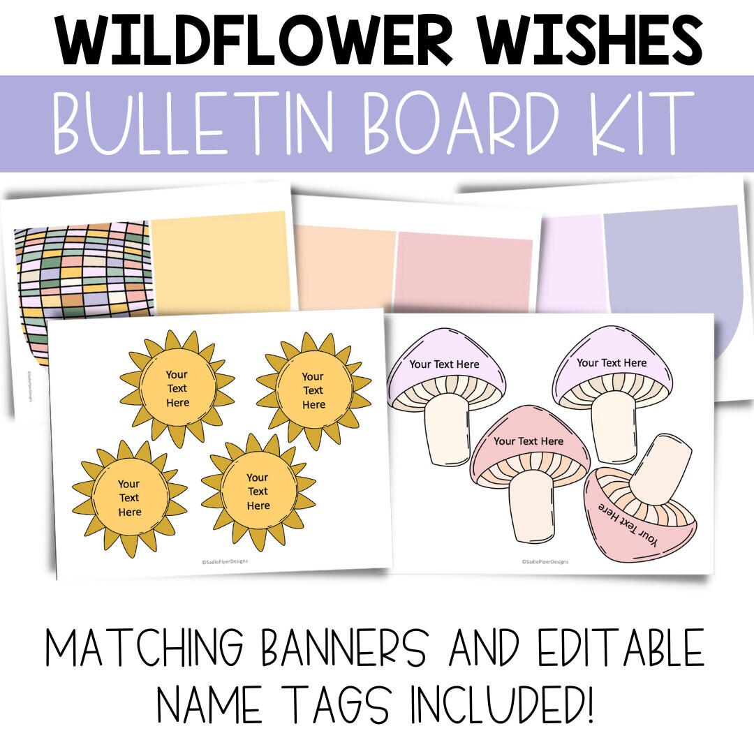 Groovy Retro Spring Bulletin Board Kit, Spring Bulletin Board Kit ...