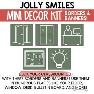 Smiley Christmas Bulletin Board Decor, Winter Bulletin Board, Santa ...