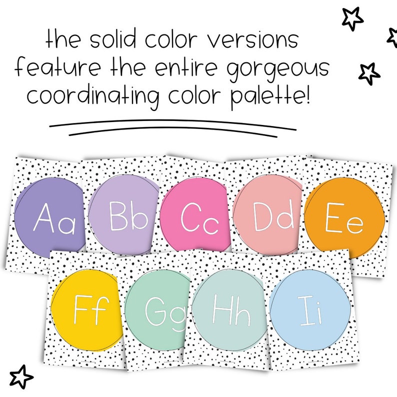 Happy Go Lucky Alphabet Posters, Printable Classroom Decor, Instant ...