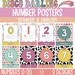Retro Number Posters, Number Posters With Ten Frames, Ten Frame Number ...