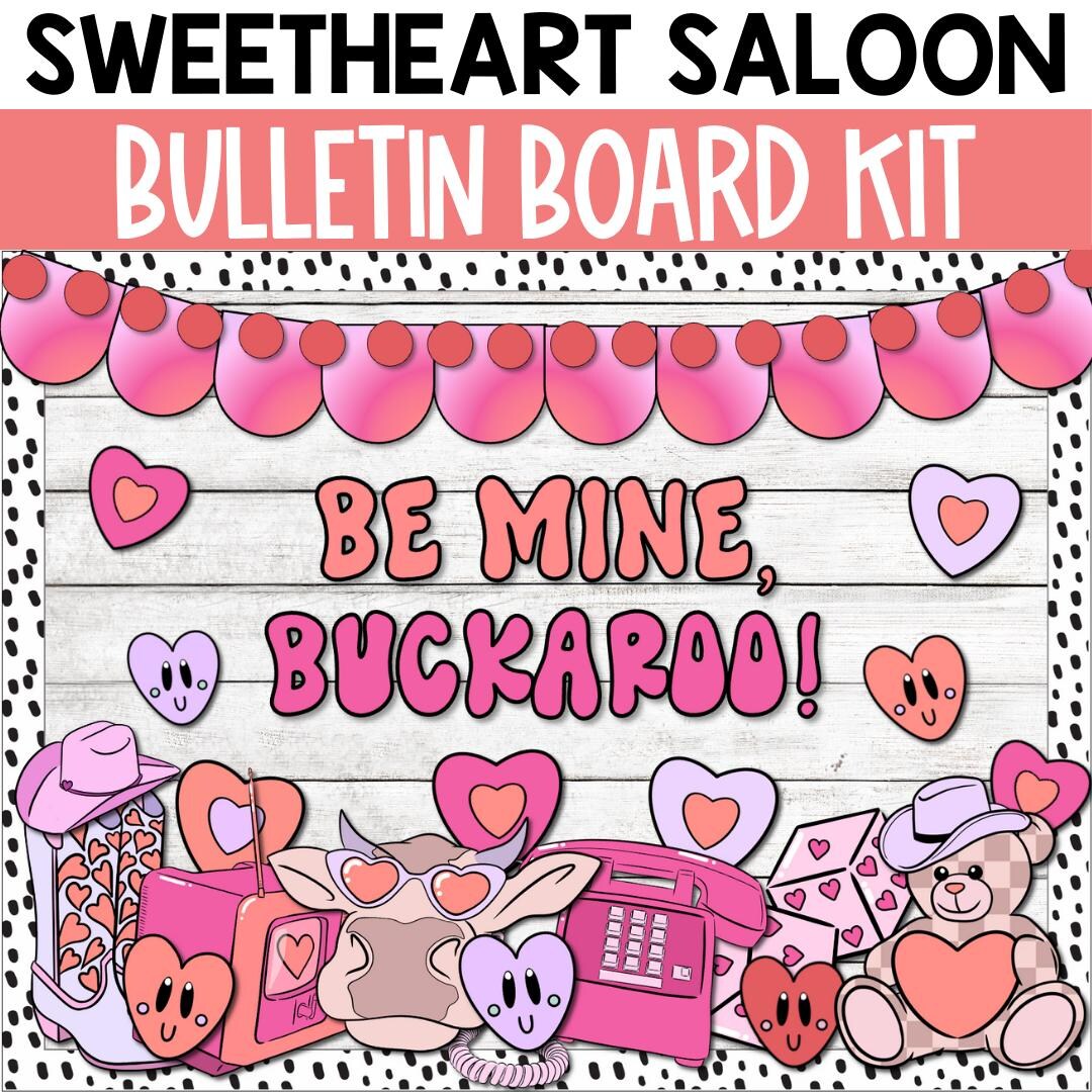 Western Cowgirl Bulletin Board Valentine's Day Classroom Decor Disco ...