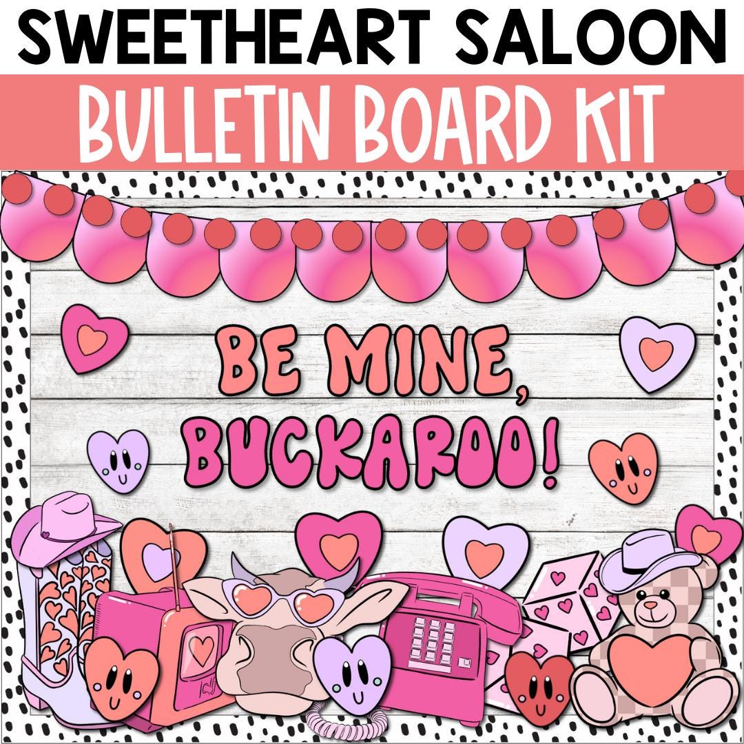 Western Cowgirl Bulletin Board Valentine's Day Classroom Decor Disco ...