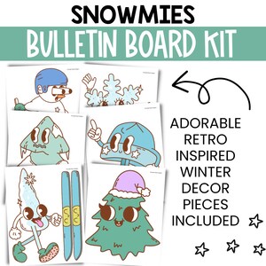 Retro Groovy Winter Bulletin Board Decor, Retro Christmas Bulletin ...