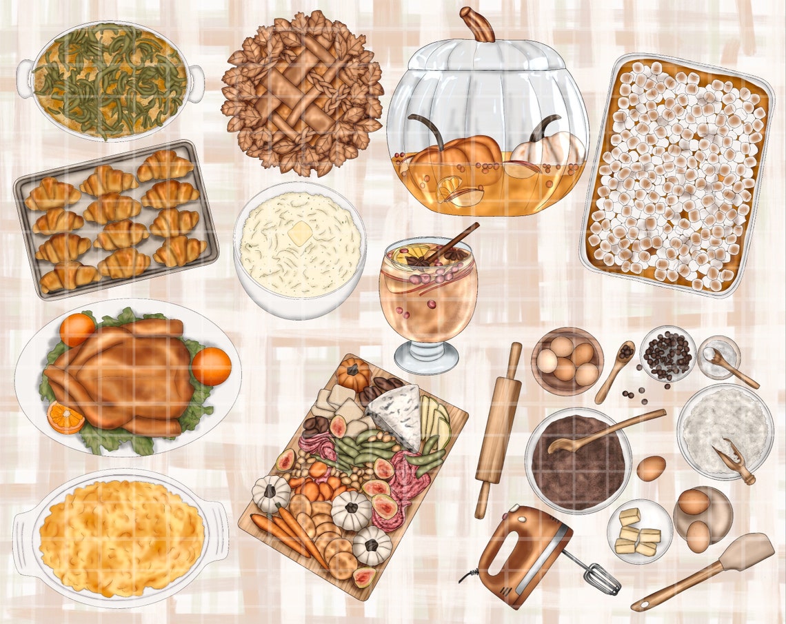 THANKFUL Clipart Thanksgiving Clipart Autumn Clipart | Etsy