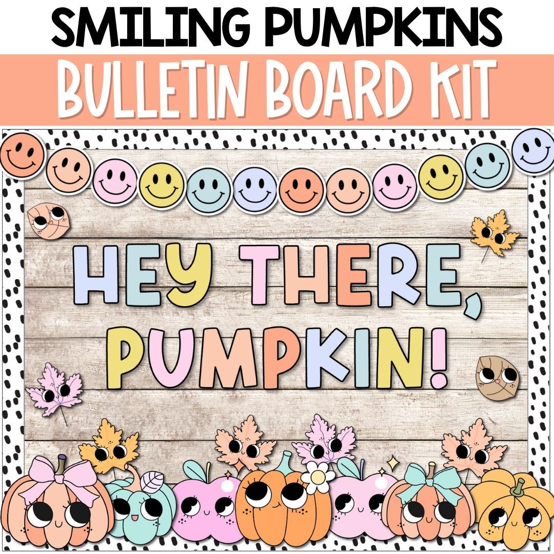Pastel Fall Bulletin Board Decor, Thanksgiving Bulletin Board, Colorful ...