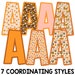 Groovy Retro Fall Bulletin Board Letters, Letter Clipart, Printable ...