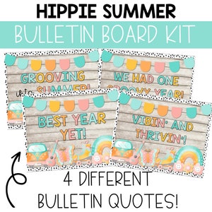 Groovy Retro Summer Bulletin Board Kit, End of Year Bulletin Board Kit ...