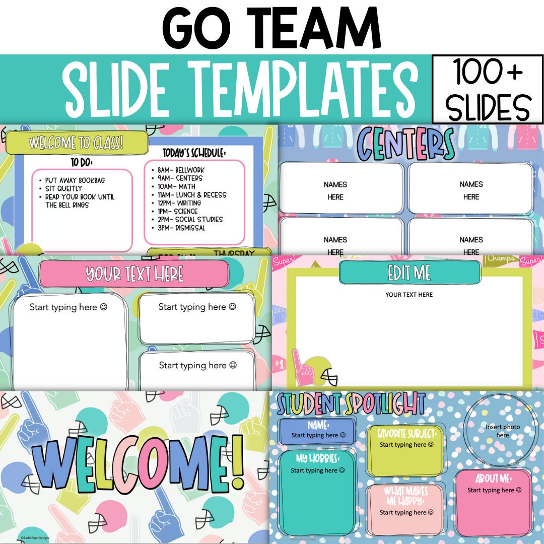 Football Slide Templates for Classroom, Sports Slides Templates ...