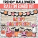 Groovy Halloween Bulletin Board Decor, Retro Halloween Bulletin Board ...
