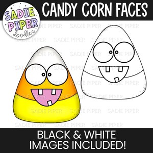 Candy Corn Faces Clipart, Candy Clipart, Fall Clipart, Halloween ...