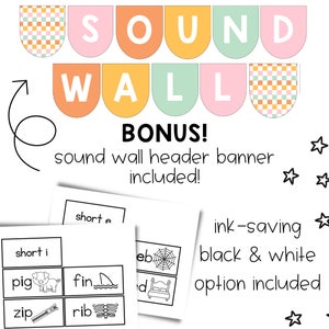 Editable Sound Wall Display for Classroom, Retro Sound Wall Display ...