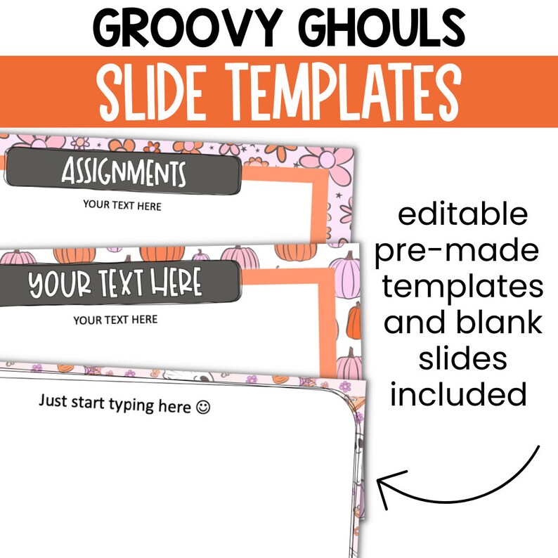 Groovy Halloween Slide Templates, Retro Halloween Google Slides ...