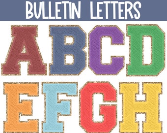 Groovy Retro Bulletin Board Letters Letter Clipart Printable - Etsy