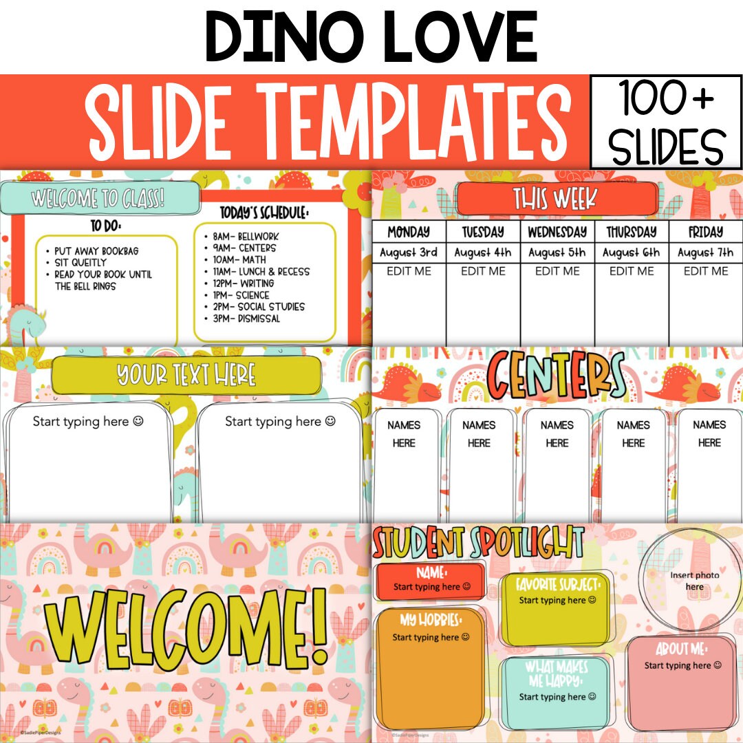 Valentines Slide Templates for Classroom, Disco Slides Templates ...
